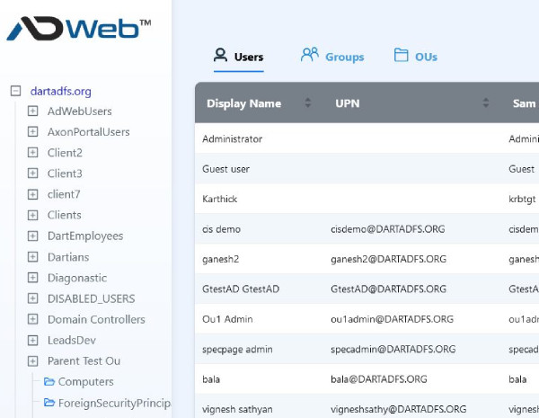 AD Web – Web Based Active Directory Management - Web and Mobile development Company – Web ...